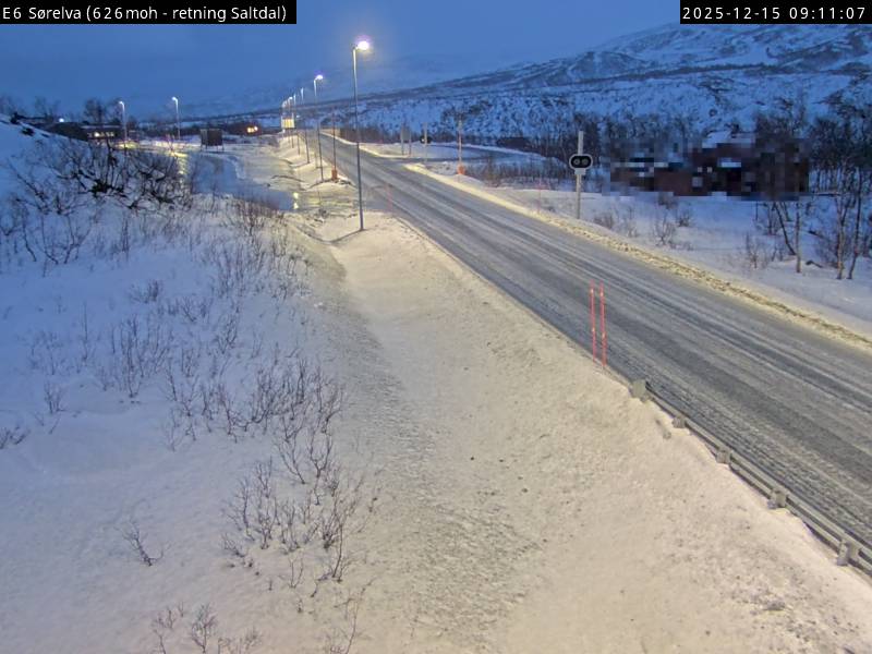 Webcam Sørelva - Saltdal / Blick auf den Saltfjellveien (E6) / Nordland ...